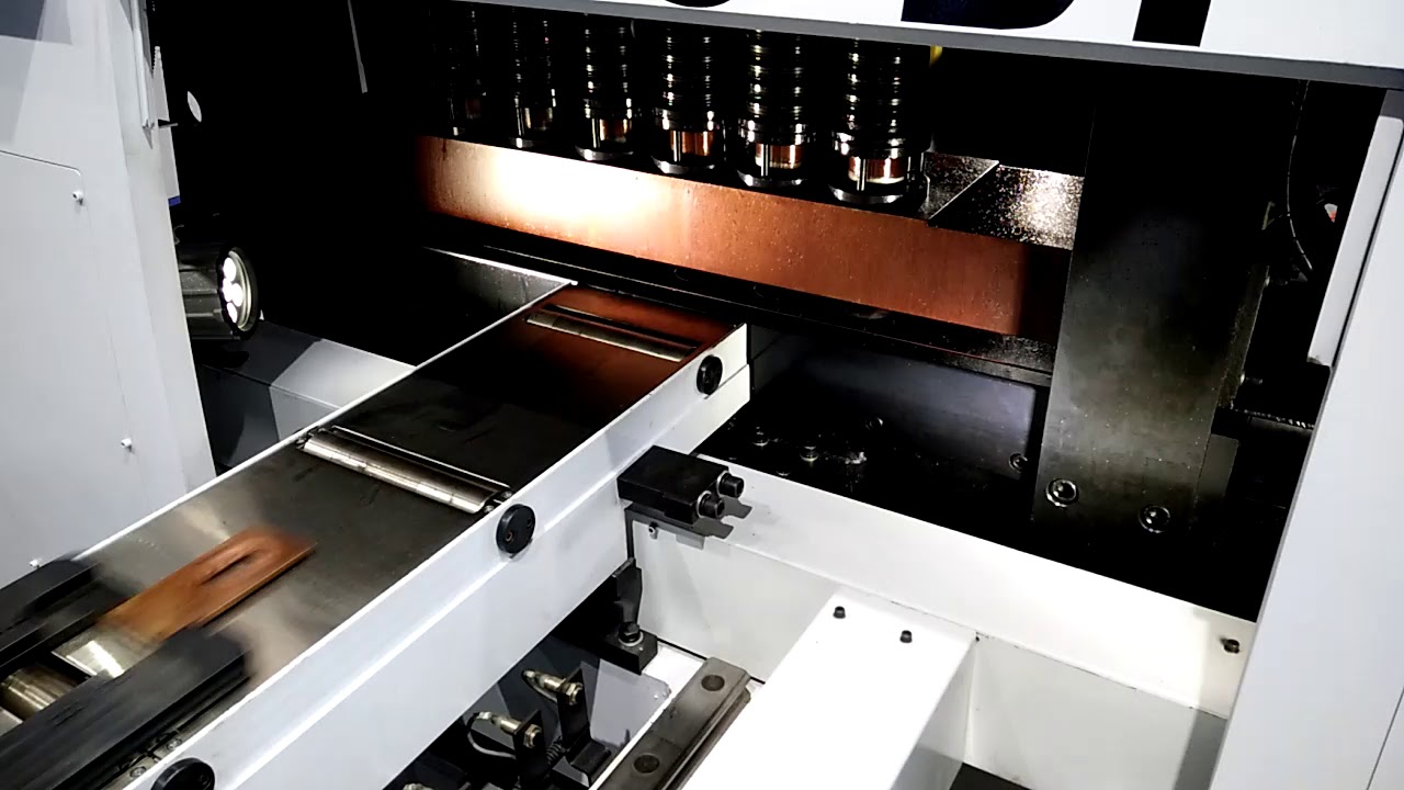 copper bars cnc shearing machine - YouTube
