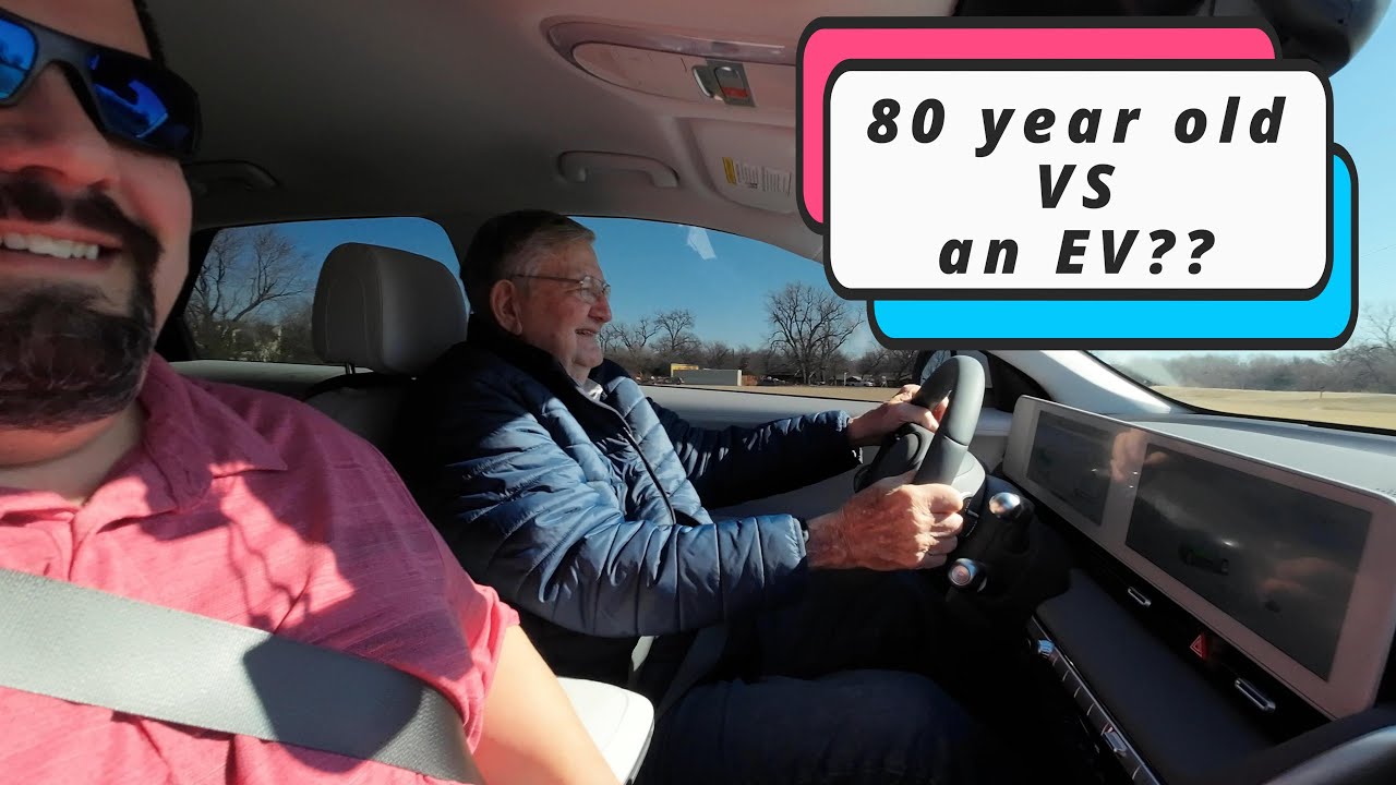 Senior citizen drives EV for the first time! NO INSTRUCTIONS - YouTube