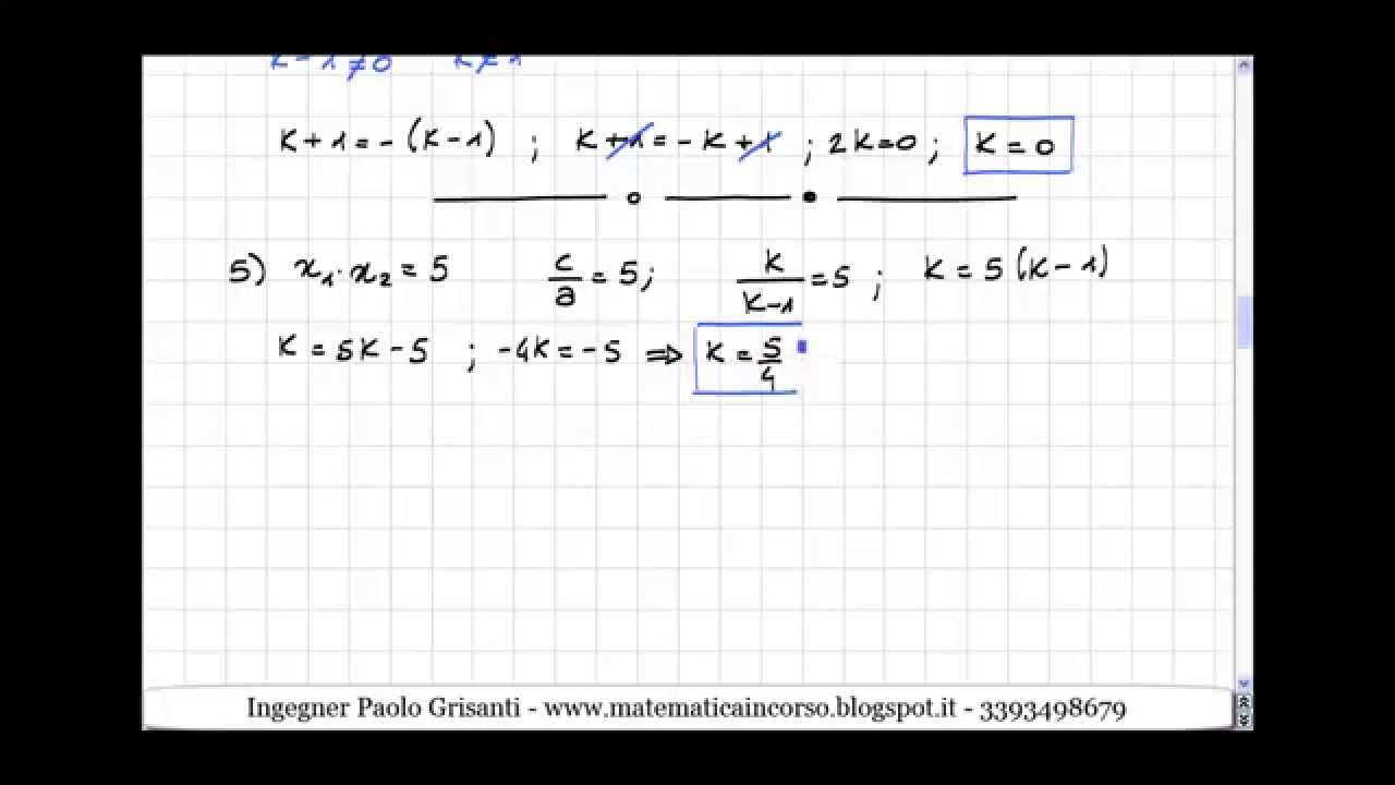 Equazione parametrica 4 - YouTube