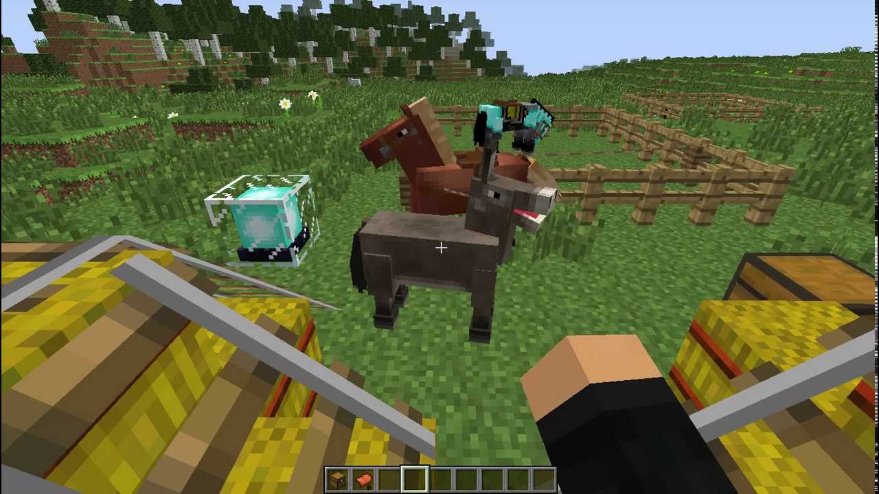 como domesticar um cavalo no minecraft 1.7.2 ou 1.7.4 - YouTube