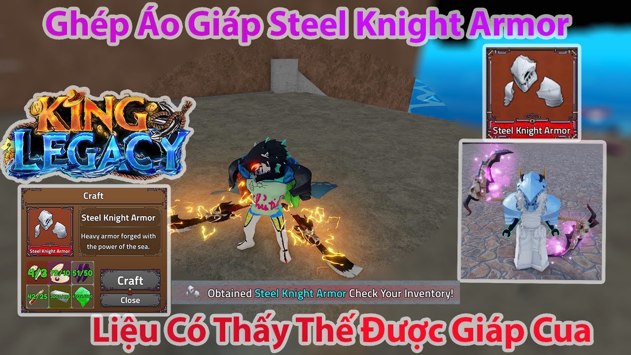 King Legacy - Ghép Áo Giáp Steel Knight Armor Test PvP Liệu Có Thấy Thế ...