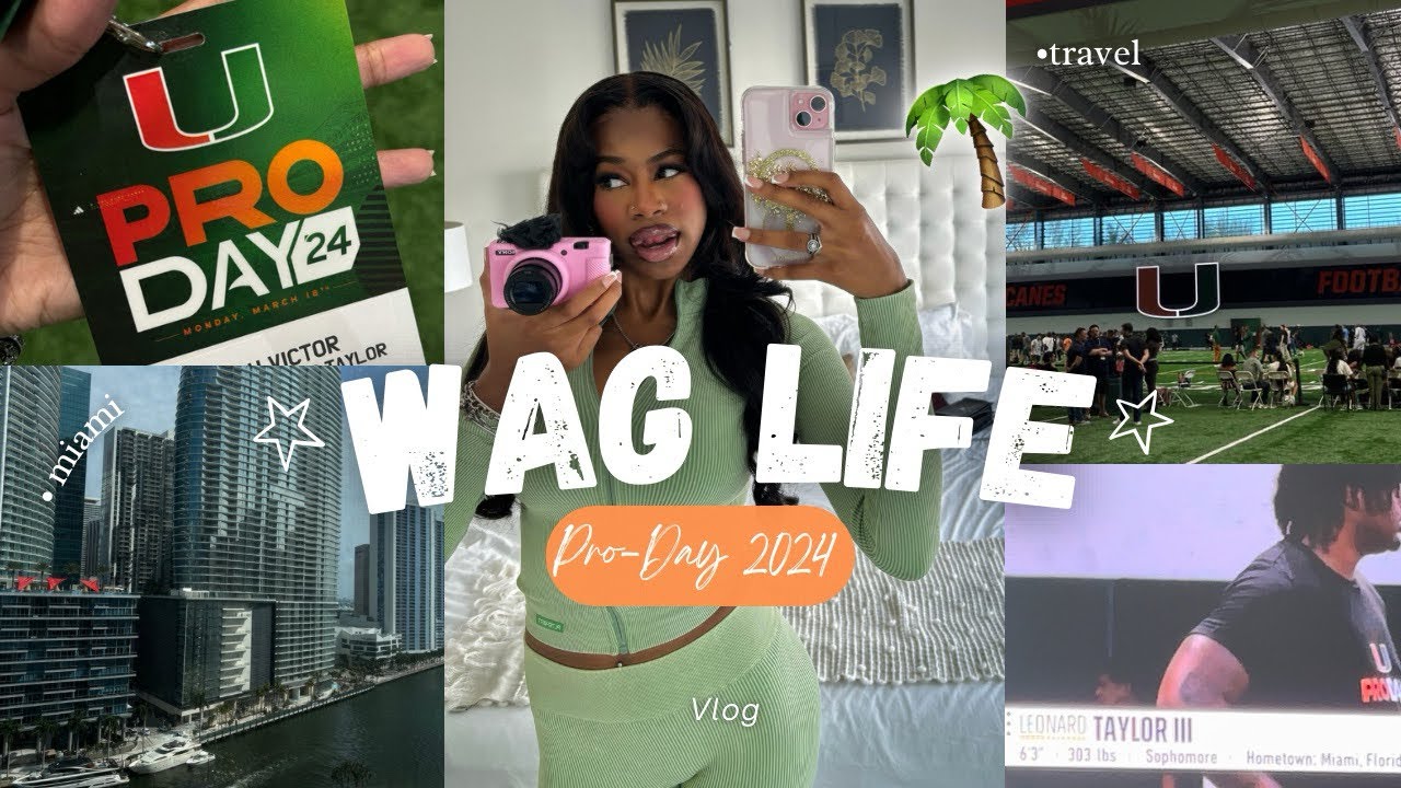 WAG LIFE | 24 hours in Miami | UM pro-day ‘24 + supporting my bf ...