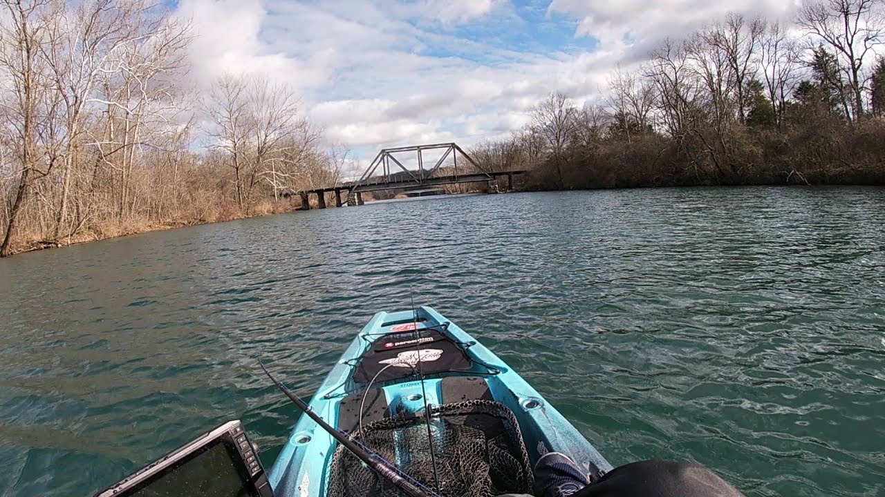 Kayak Fishing on Lake Springfield (Winter Bass Fishing) - YouTube