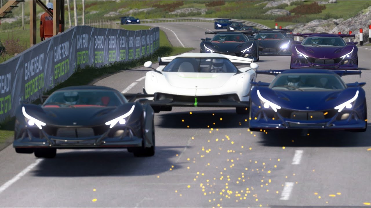 Koenigsegg Jesko vs Apollo Intensa Emozione Sports at Highlands - YouTube