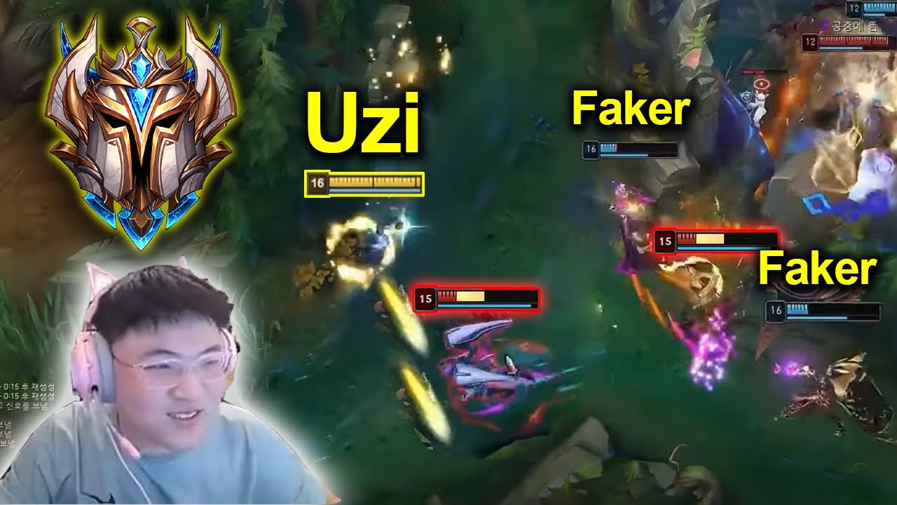 Uzi Finally meet Faker in Korean Challenger - YouTube