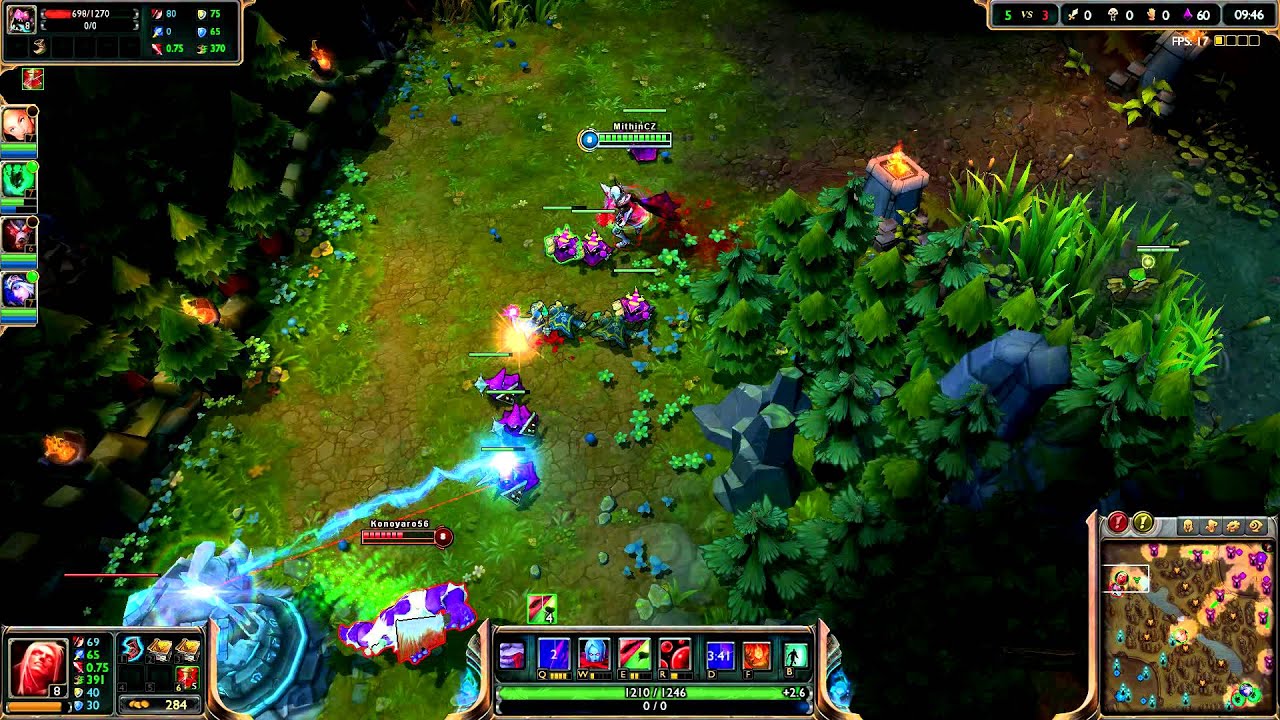 League of legends RU + CZ Gameplay - YouTube