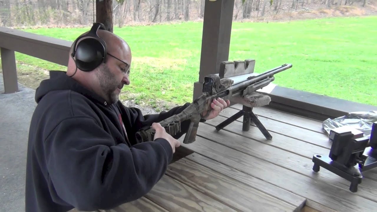 Shooting our Turkey guns at the Target Meister target stand 4-29-2013 ...