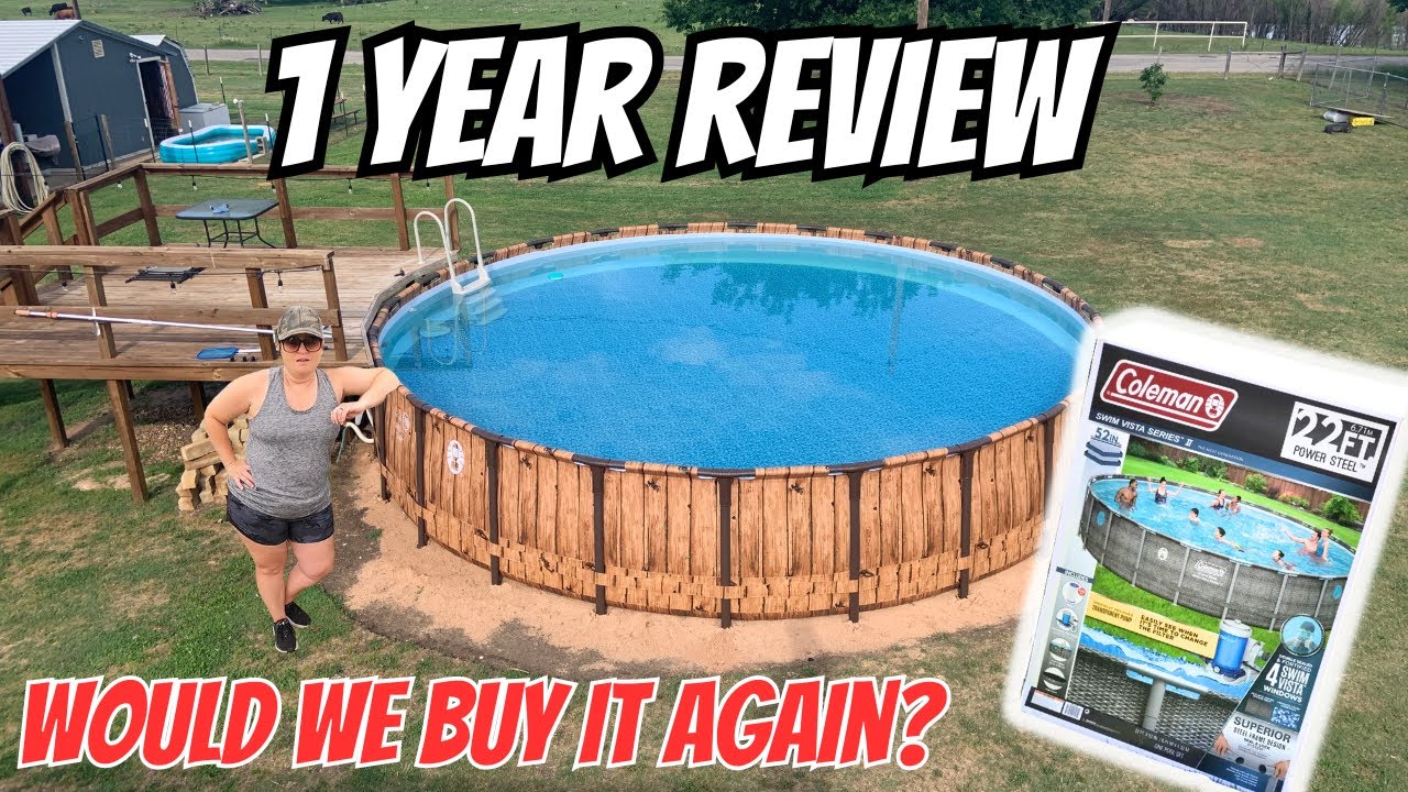 Coleman Power Steel Frame Pool 1 Year Review | Above Ground Pool Review ...
