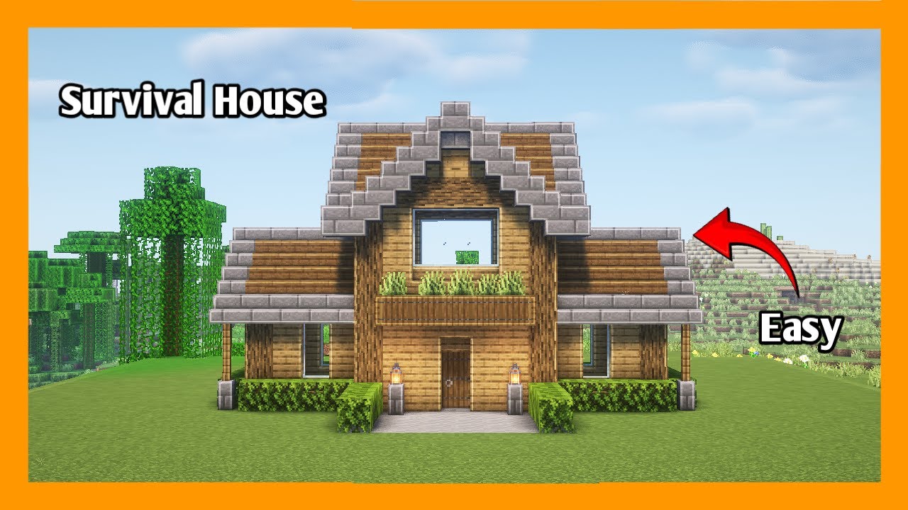 Making a simple survival house in Minecraft #11 - YouTube