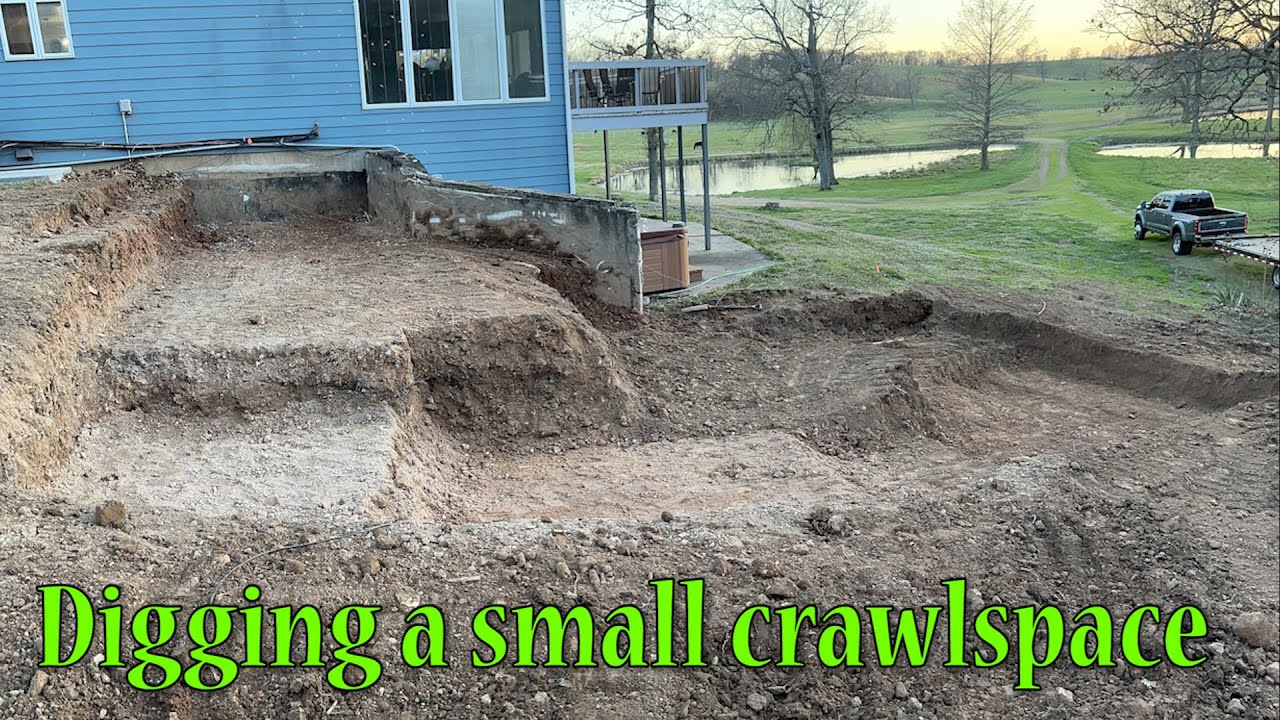 Digging A Small Crawlspace For An Addition - YouTube