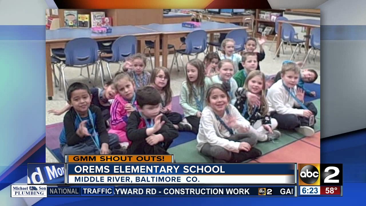 Orems Elementary School says Good Morning Maryland - YouTube
