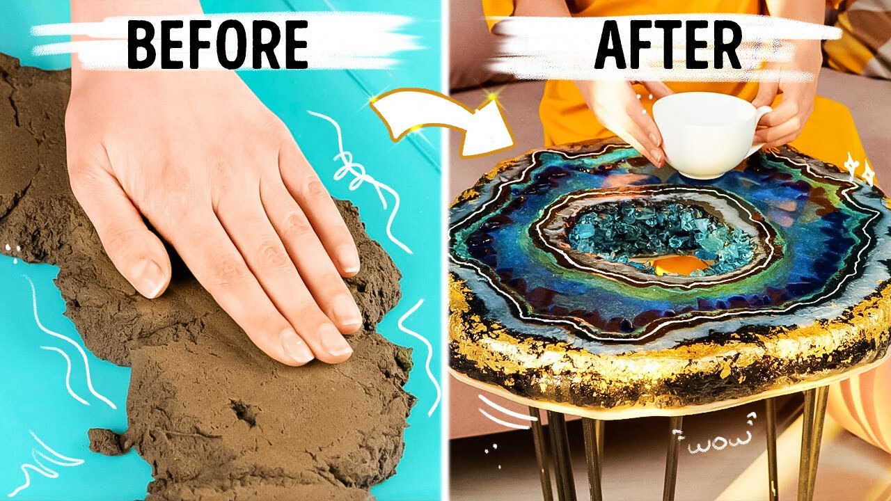 30 Next-Level Epoxy Resin Ideas For Your Home - EASY Resin DIY! - YouTube