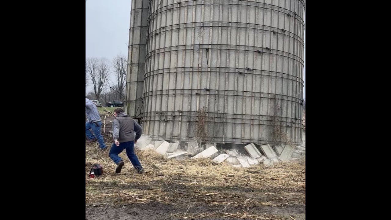 Block and Stave silo knock down! - YouTube