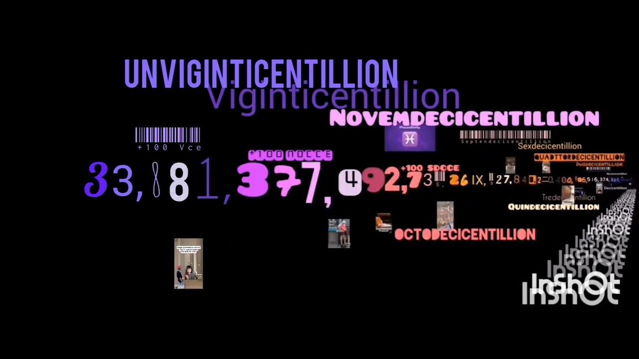 Numbers 1 to Duoviginticentillion (122/200) Ducentillion with sound ...