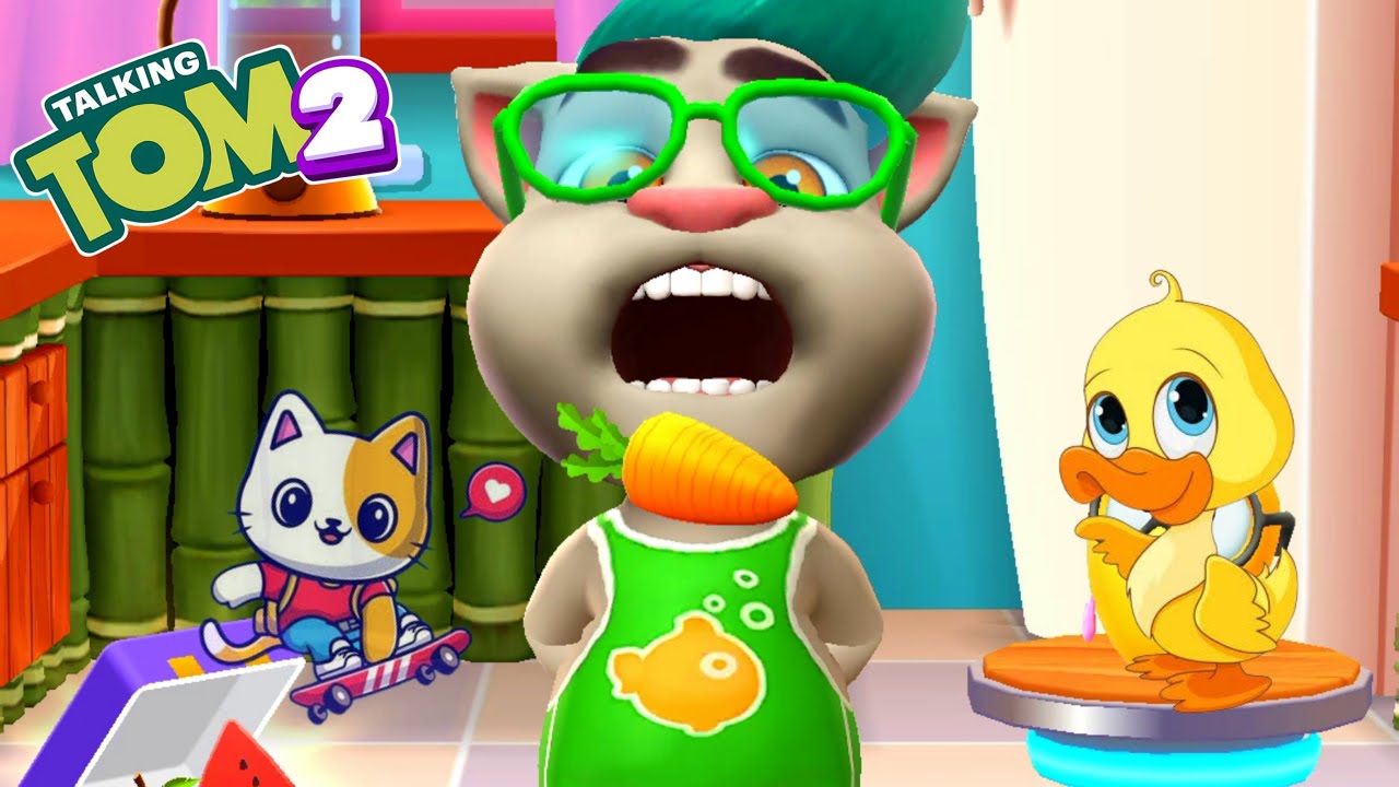 TOM EATING CARROT 🥕 My Talking Tom 2 NEW gameplay - YouTube
