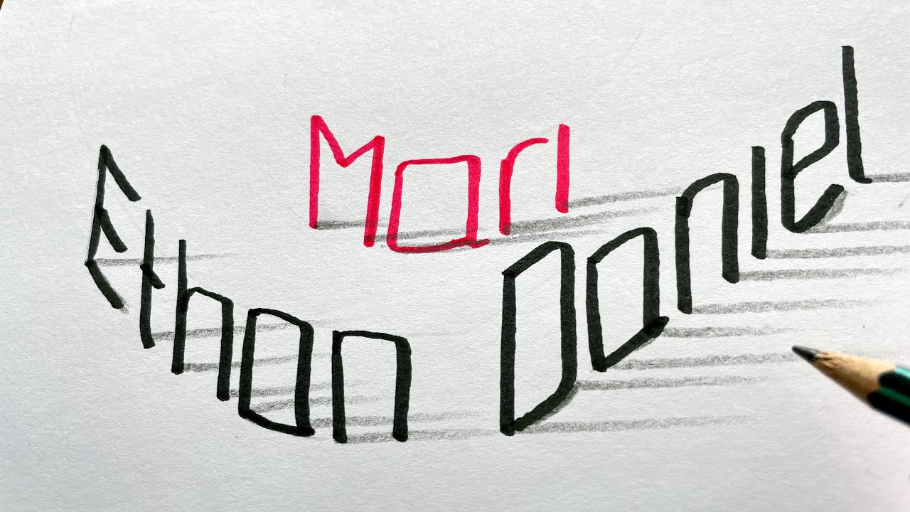 How to Draw 3D Popular Names #8 Drawing 3D Lettering - Calligraphy ...