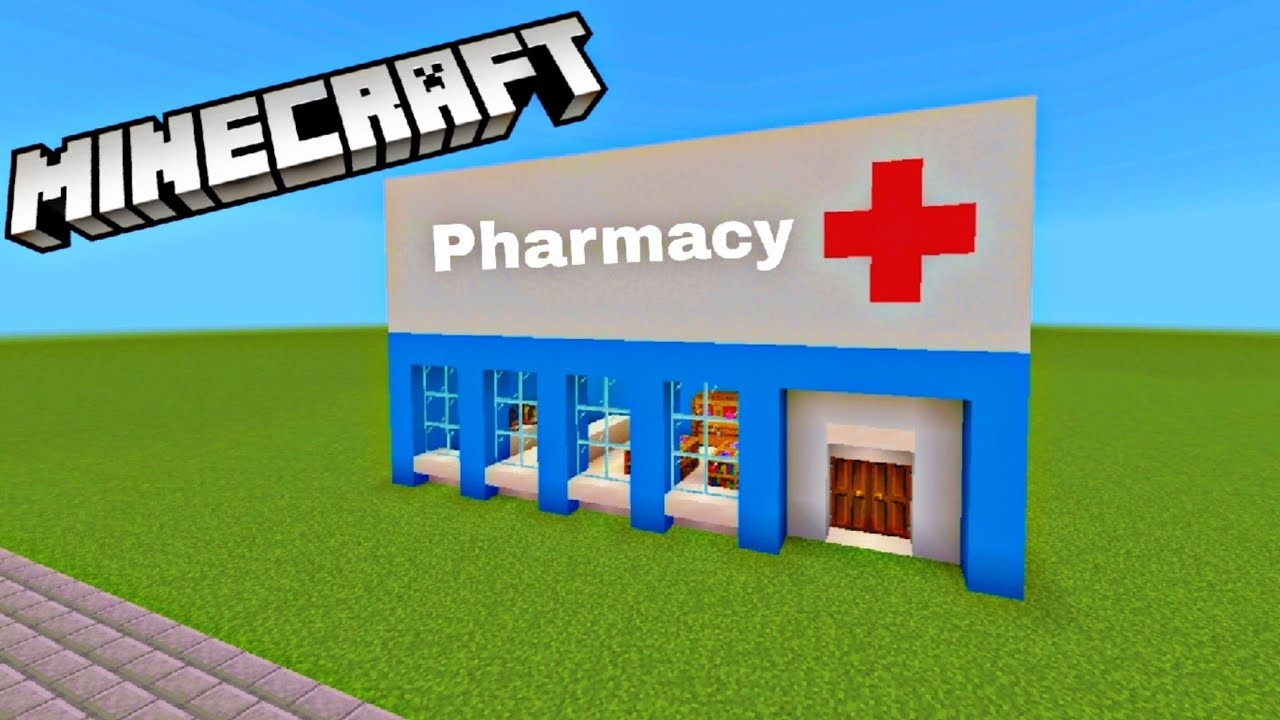 بناء صيدلية في ماين كرافت || how to build a pharmacy in Minecraft - YouTube