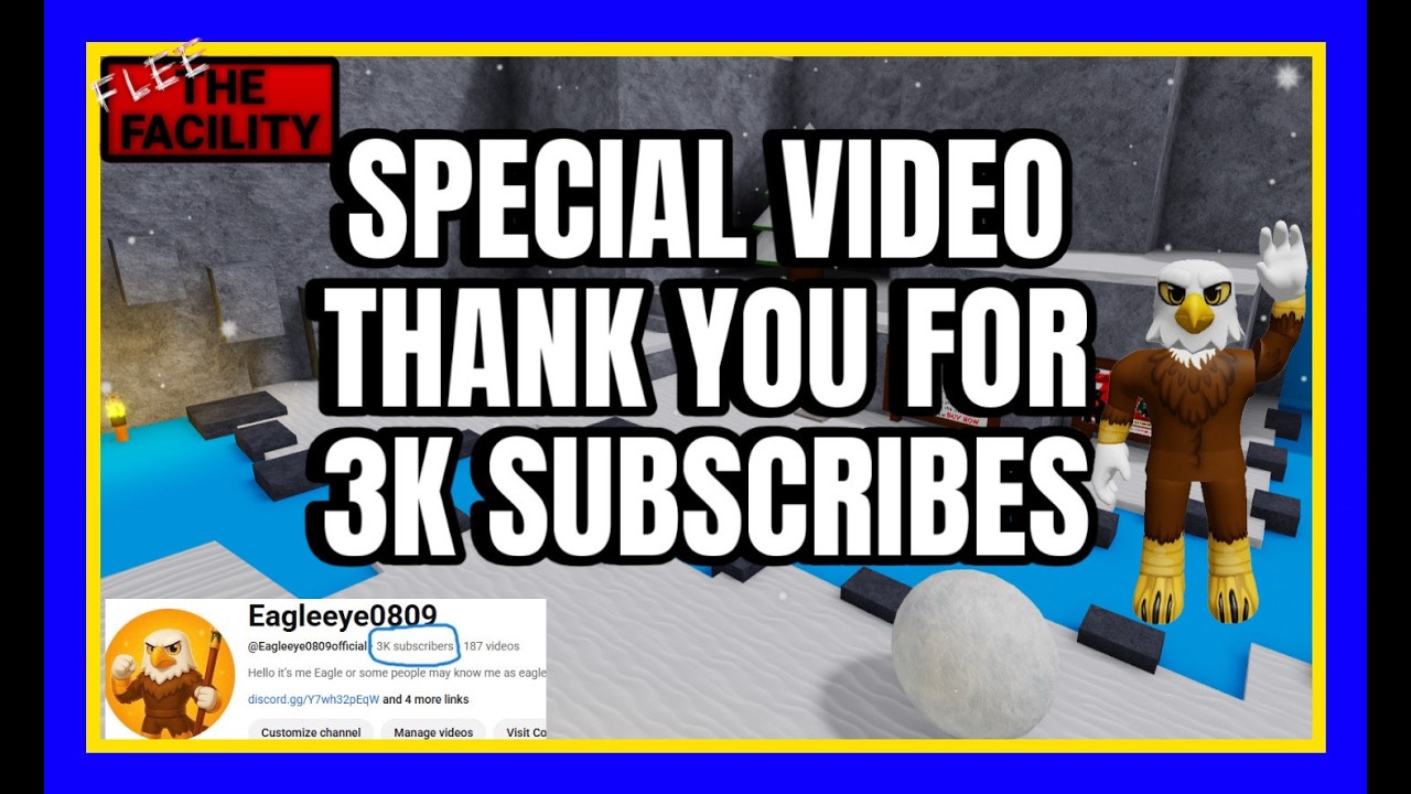 SURPRISE VIDEO THANK YOU FOR 3K SUBS ROBLOX (FLEE THE FACILITY) - YouTube