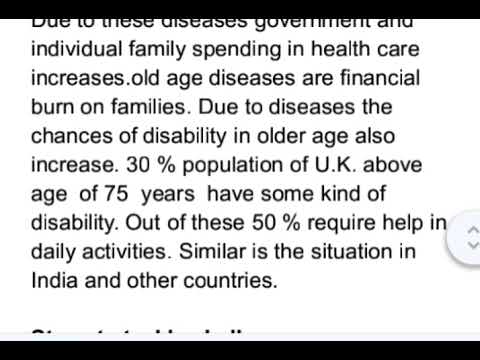The increase in life expectancy in the country has led to newer health ...