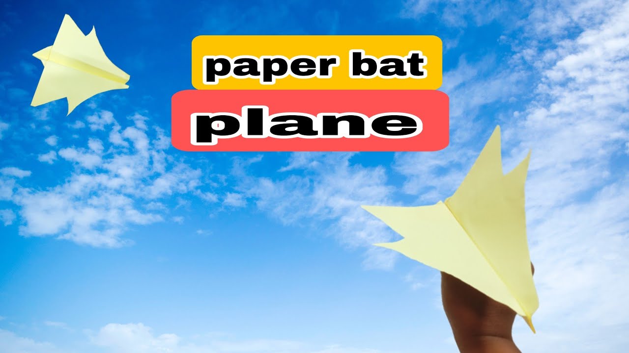 how to make a paper bat 🦇 plane ll paper best flying airplane ll paper ...