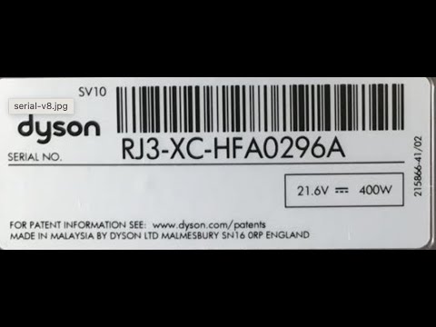Where is. the Dyson V10 serial number located - YouTube