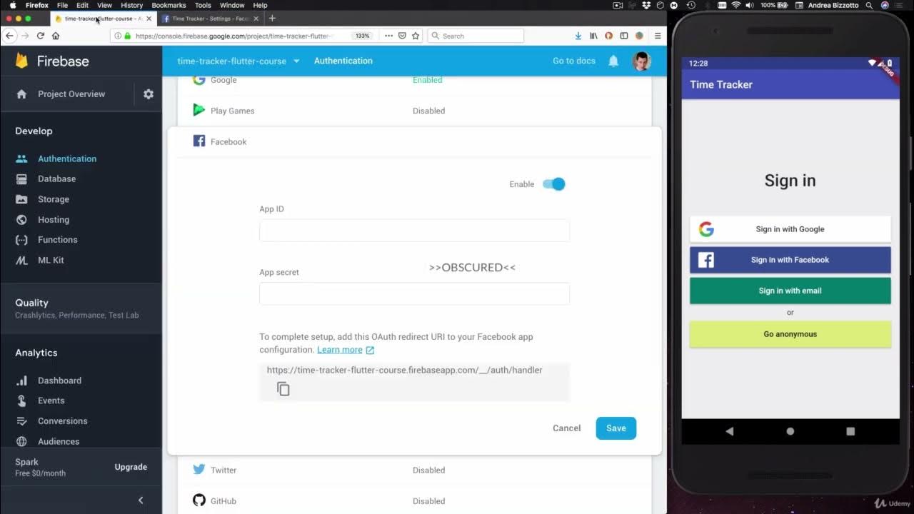 175 Enabling Facebook Sign In on Firebase - YouTube