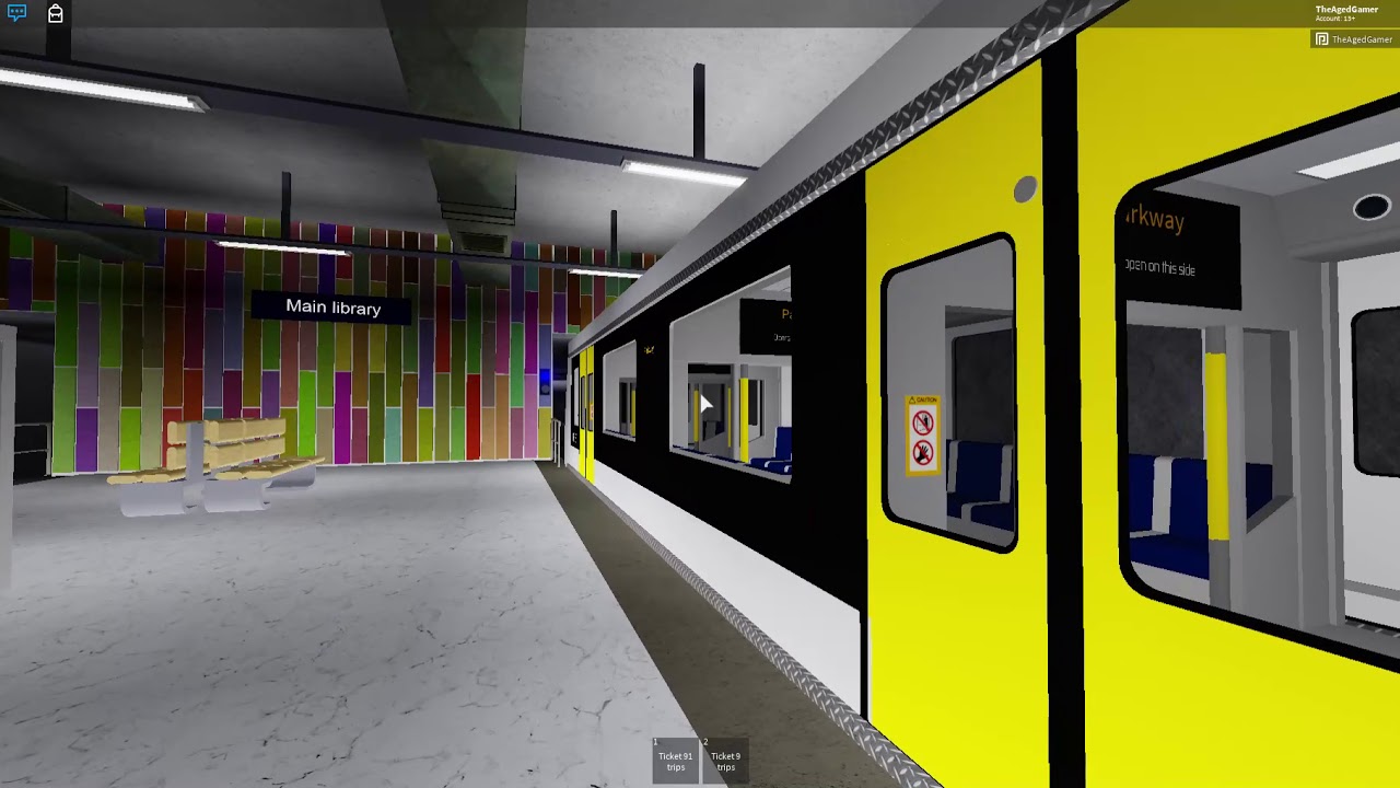 Roblox. Robloxian Automatic Subway 2. Mrt Ride From Main Library To ...