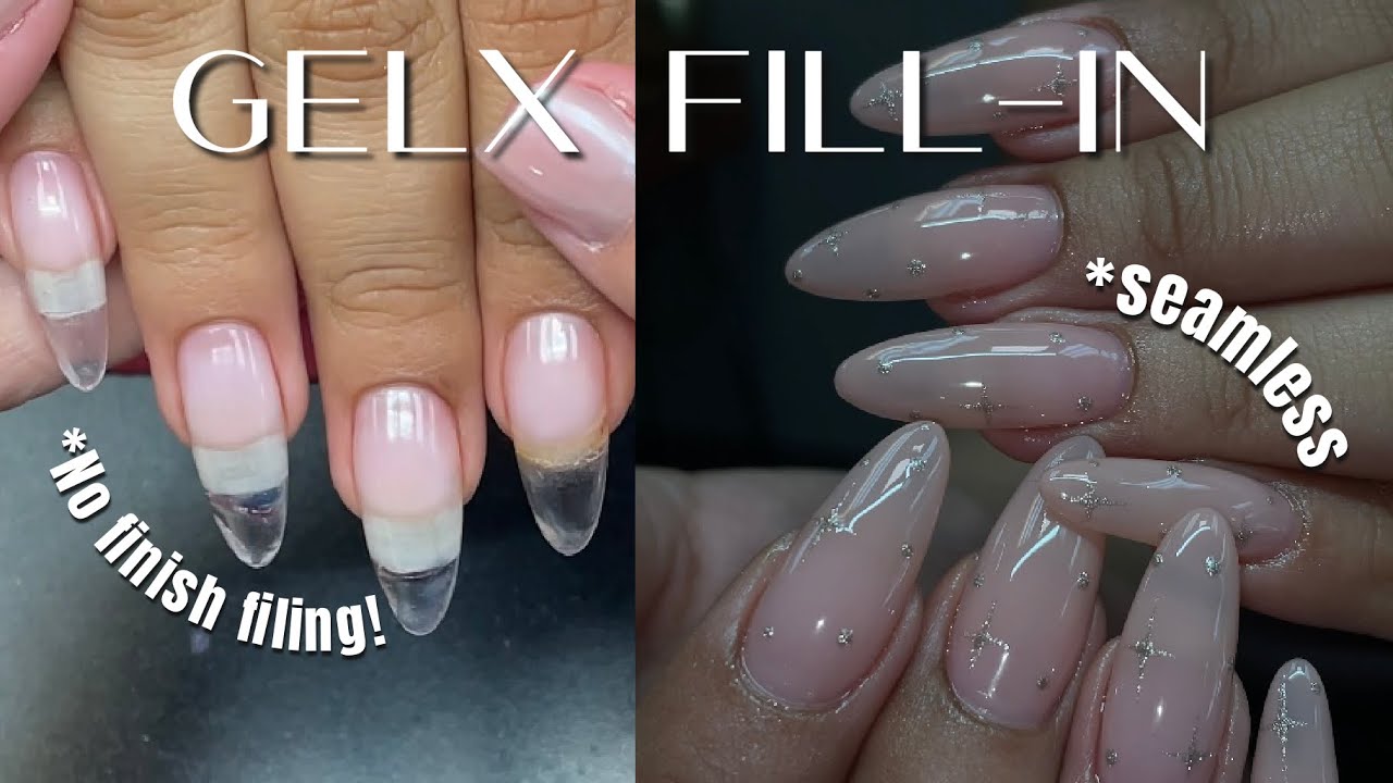BEST, QUICKEST, & EASIEST GELX FILL-IN | No finish filing & seemless ...