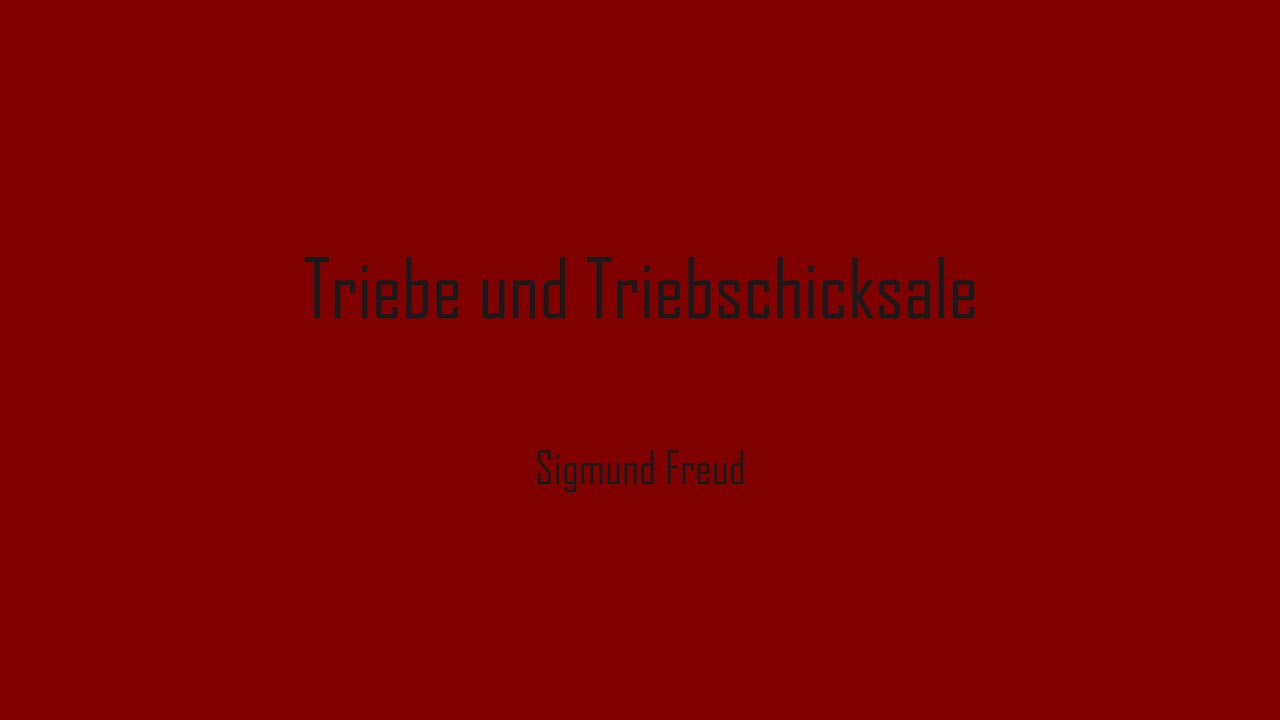 Triebe und Triebschicksale - YouTube