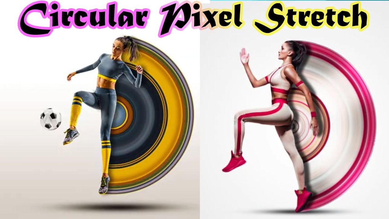 Circular Pixel Stretch Effect in Photoshop | تأثير التمدد باستخدام البكسلات فوتوشوب - YouTube