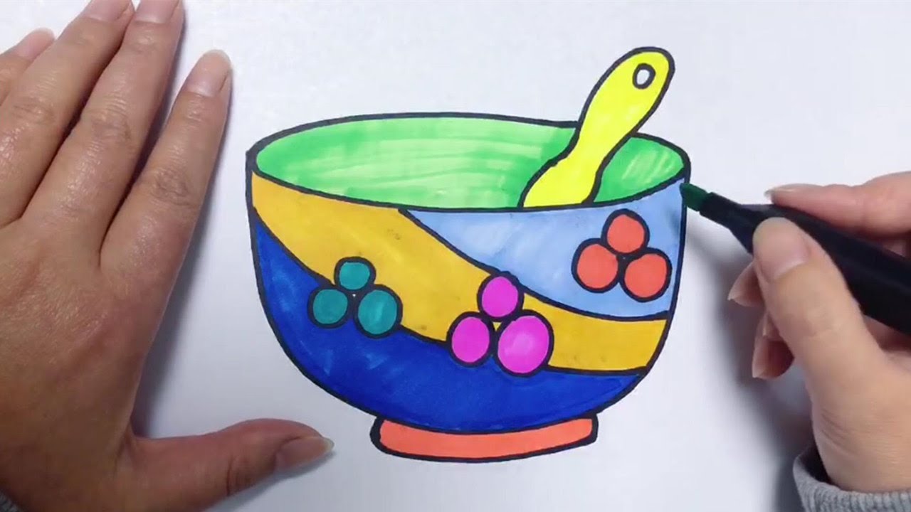 How To Draw A Cute Bowl丨 Easy Drawing Lesson For Kids-027 - YouTube