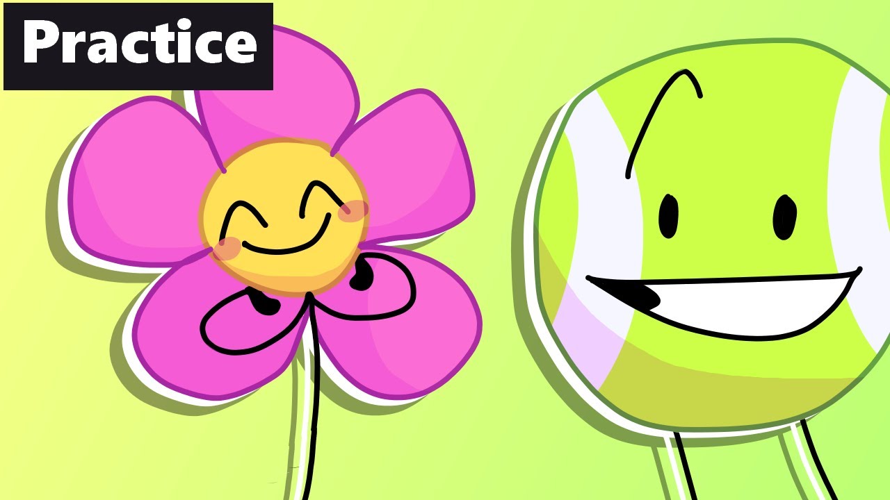 Practice using BFDI/BFB assets - YouTube