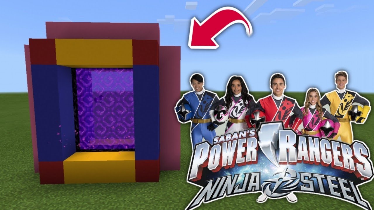 Membuat Portal Power Rangers Ninja Steel~ Minecraft PE - YouTube