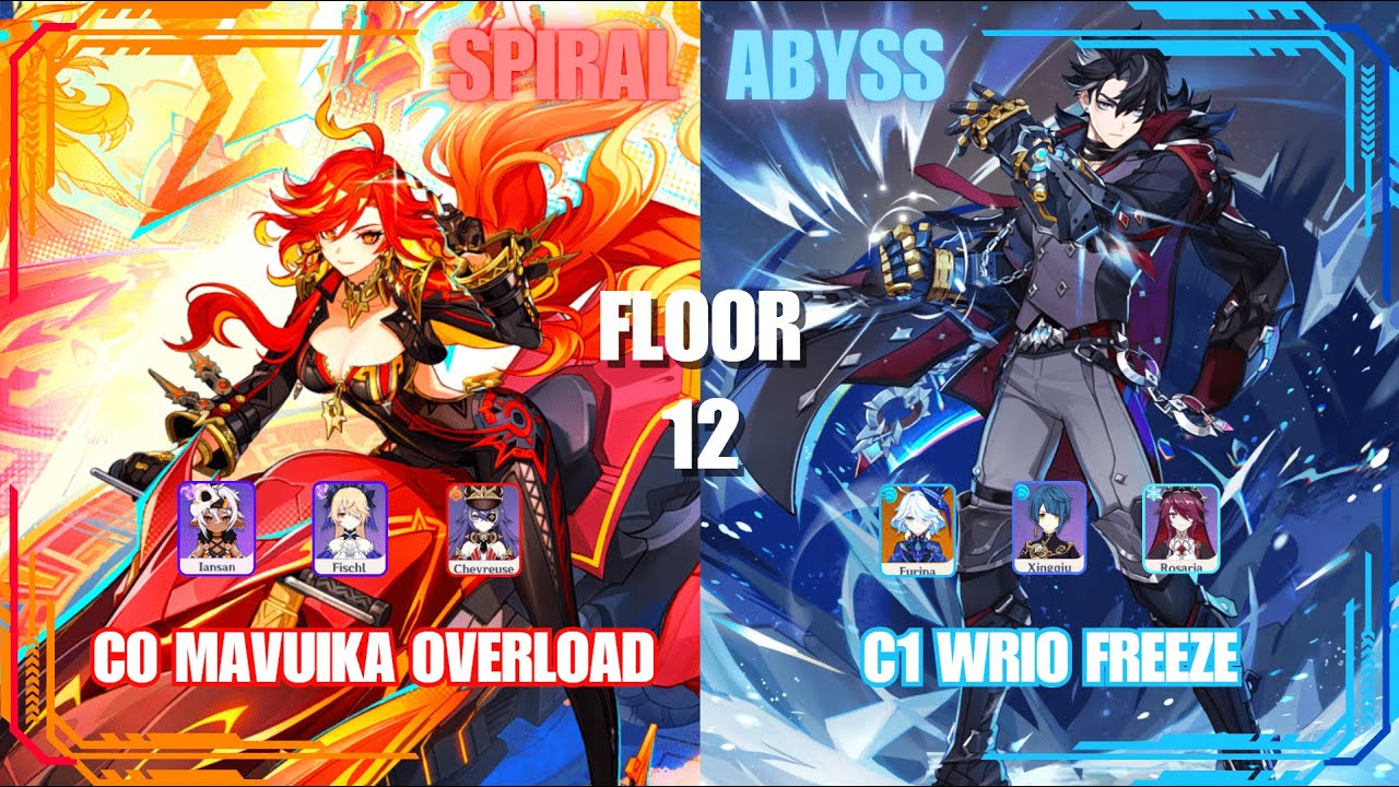 C0 Mavuika Overload & C1 Wrio Freeze | 5.7 spiral abyss 9 stars - YouTube