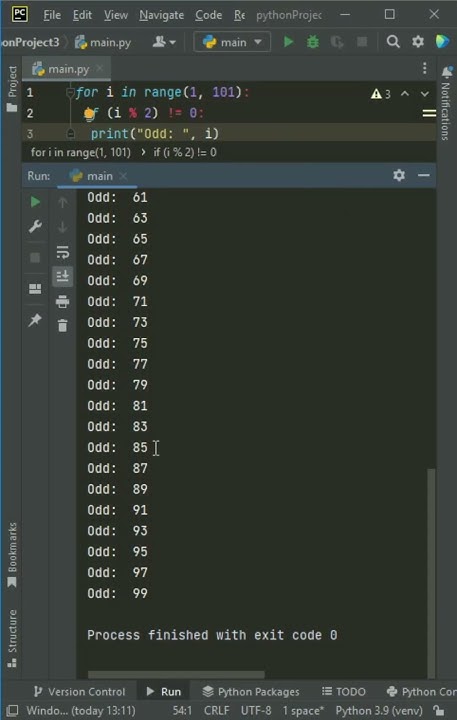 How To List Odd Numbers From 1 100 Pythonprogramming Shorts Python Pythontutorial Short