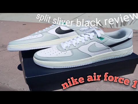 .nike air force 1 split sliver black white review - YouTube