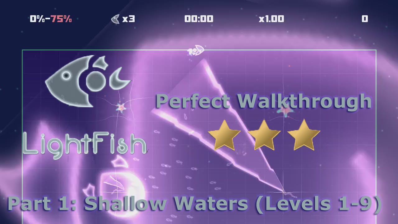 Lightfish PC/Steam Walkthrough Part1 Shallow Waters (Levels 1-9) - YouTube