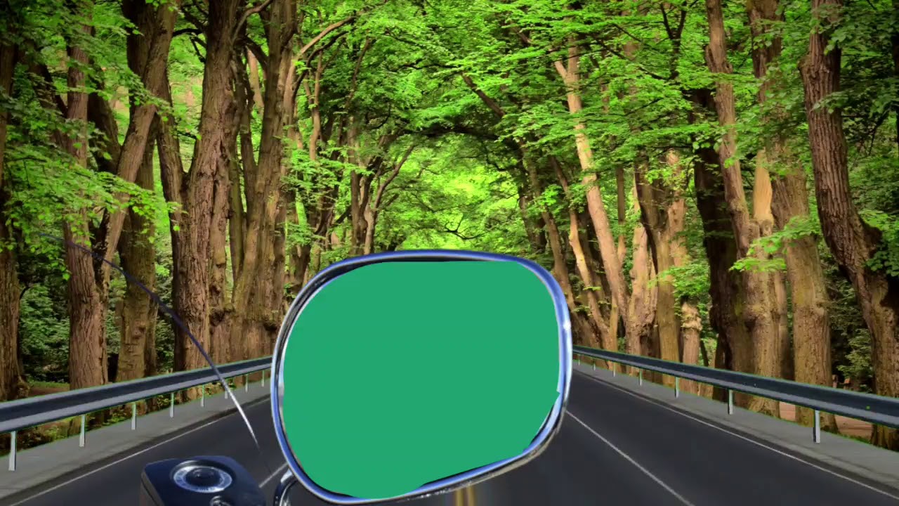 Green screen motorcycle looking glass and nice road | beautiful forests ...