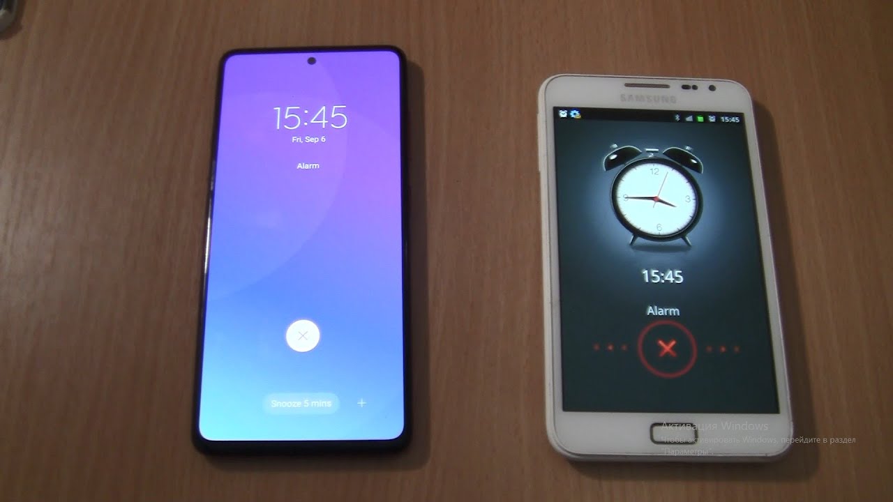Double alarms at the Same Time Samsung Galaxy Note 1+A51 RED - YouTube