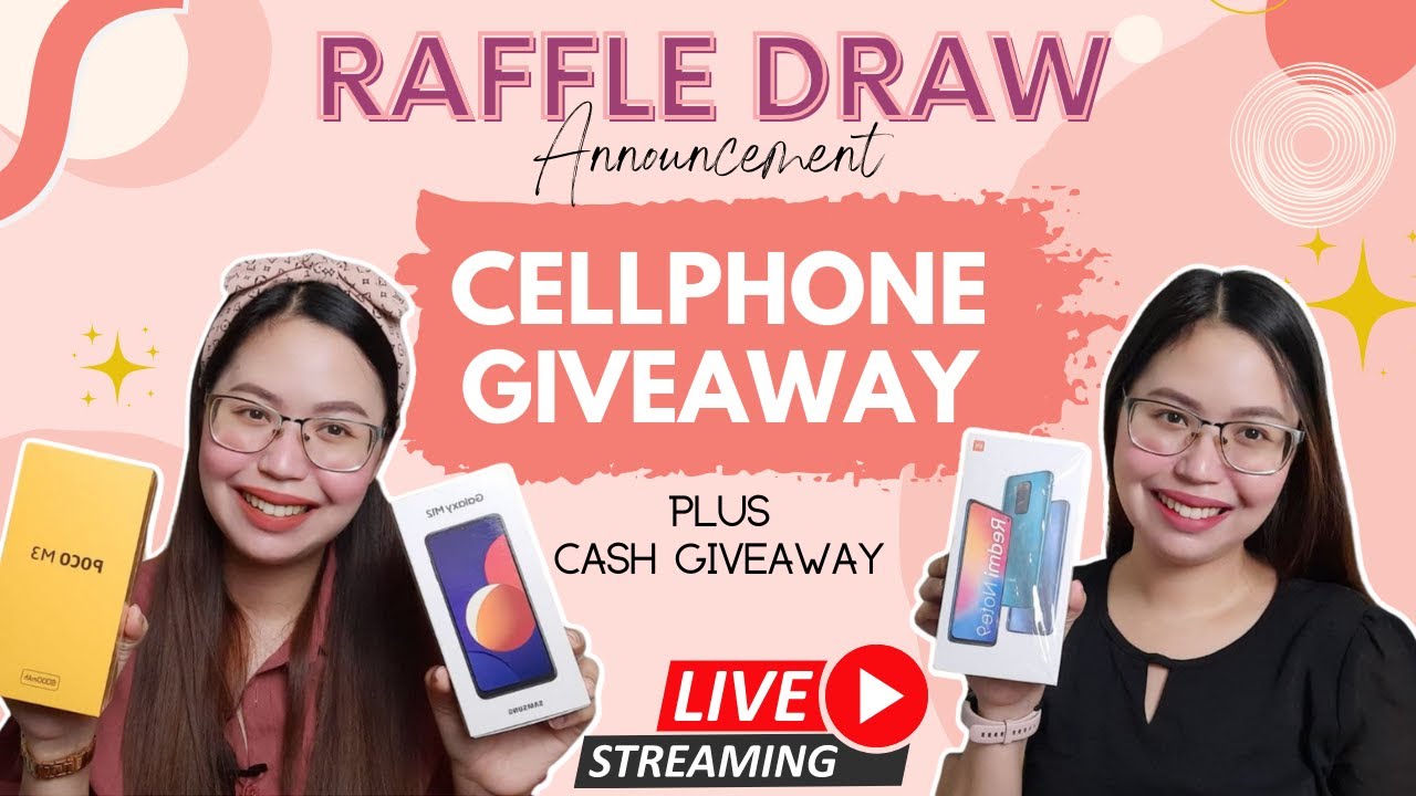 CELLPHONE GIVEAWAY RAFFLE DRAW ANNOUNCEMENT - YouTube