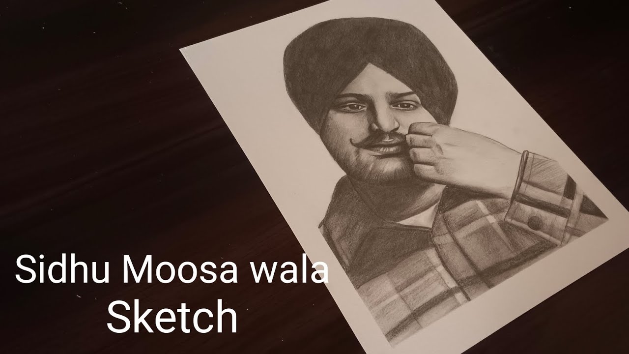 How to draw a @SidhuMooseWalaOfficial Sketch | R.I.P😭 | Sidhu moosa ...