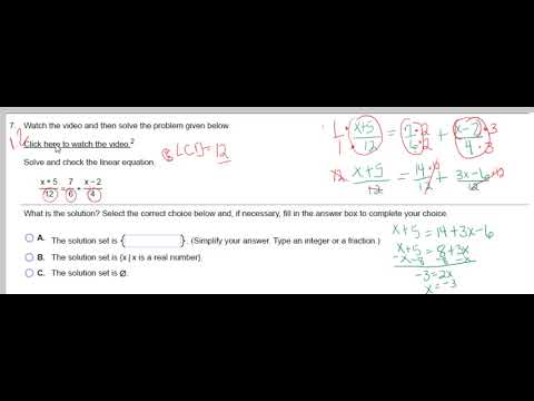 1.2 #7,10 fraction equations - YouTube