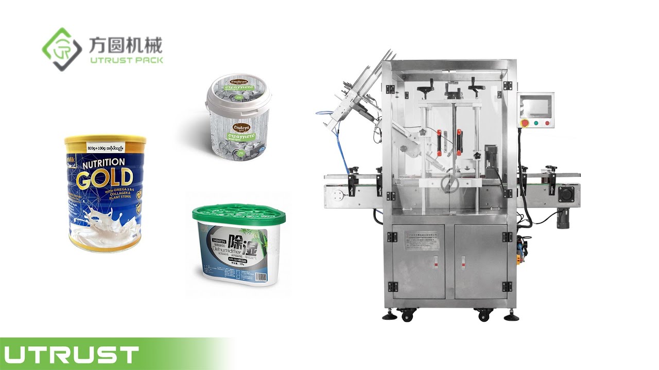 Plastic lid snap capper capping machine for tin can/paper can/plastic ...