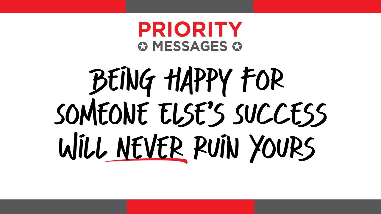 Being Happy for Someone Else's Success Will Never Ruin Yours - YouTube