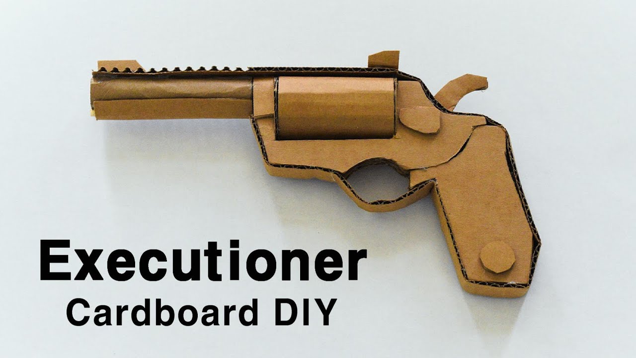 How to make a Executioner (Revolver) out of Cardboard DIY - YouTube