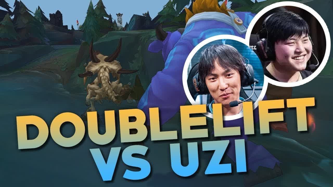Doublelift vs Uzi! 10 Pros in 1 Match! - TSM Doublelift KR SoloQ ft. Peanut, Pobelter, Cuvee ...