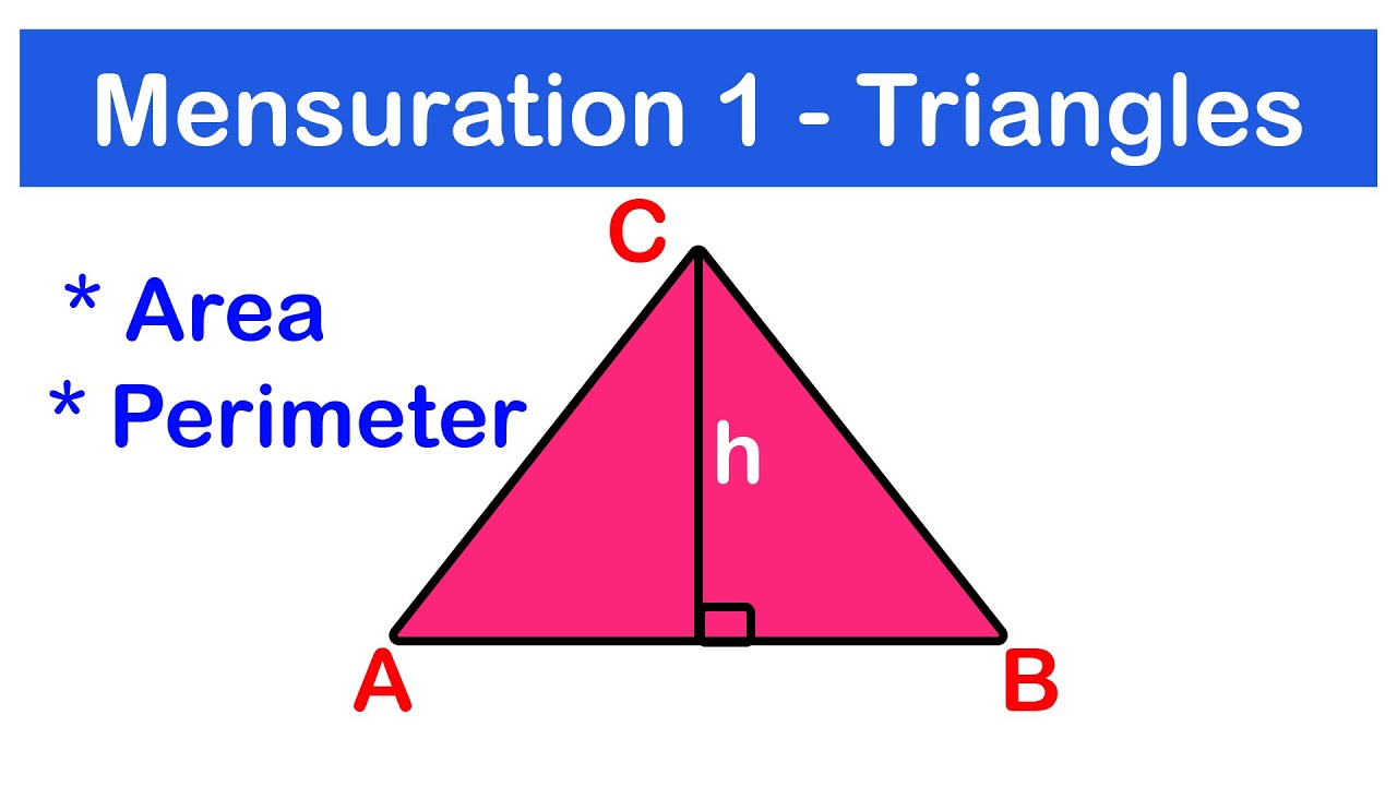 Mensuration 1 - Find the Area and Perimeter of Triangles with solved ...