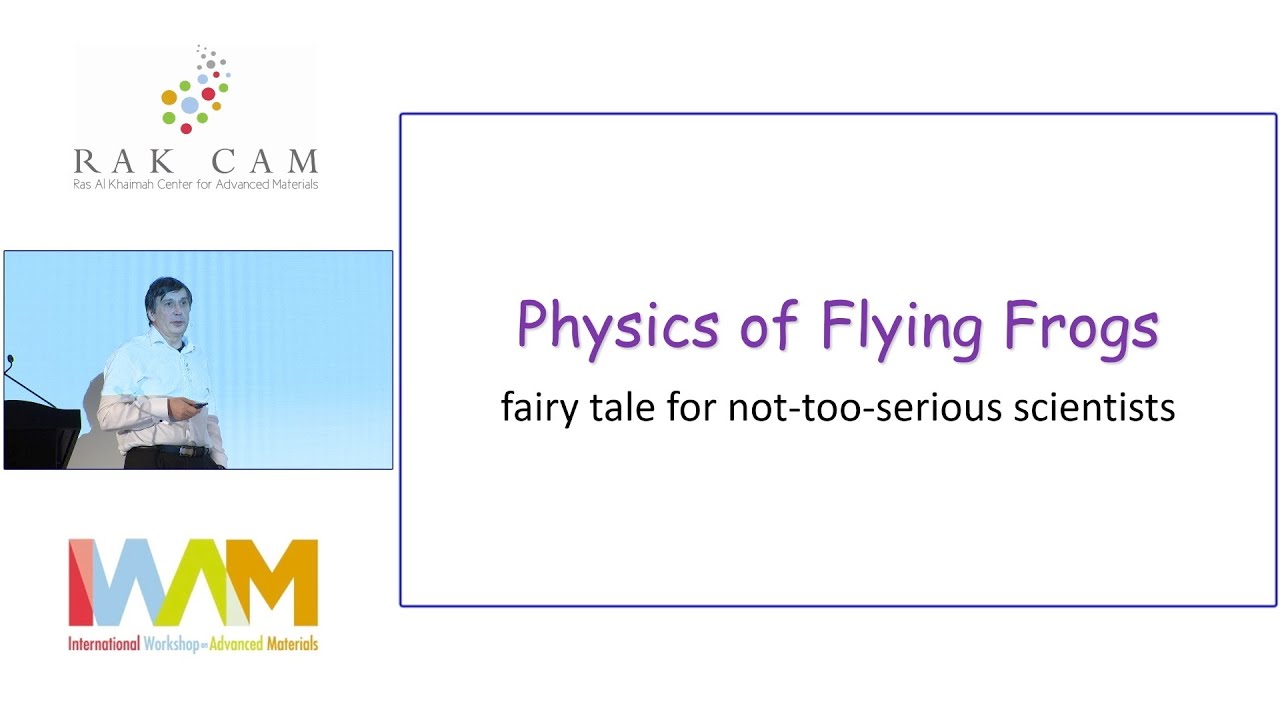 Andre Geim presents Science of flying frogs at IWAM 2023 - YouTube