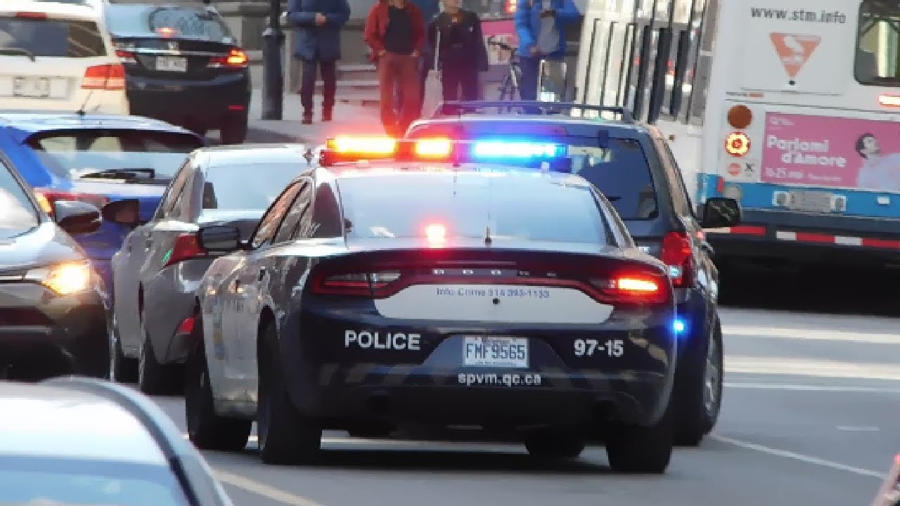 MONTREAL POLICE RESPONSE CODE 3 DOWNTOWN - 4-30-19 - YouTube