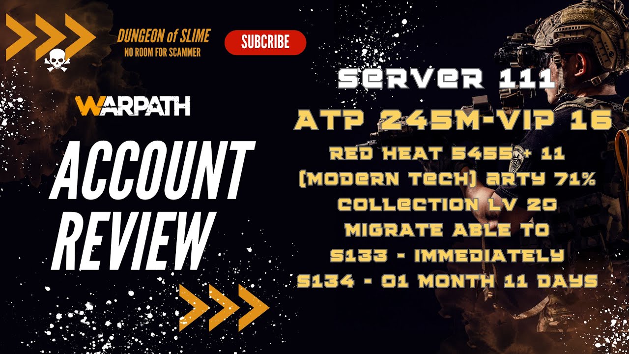 Server 111 - ATP 245m - VIP 16 - RED HEAT 5455 - MODERN TECH ARTY 71% ...